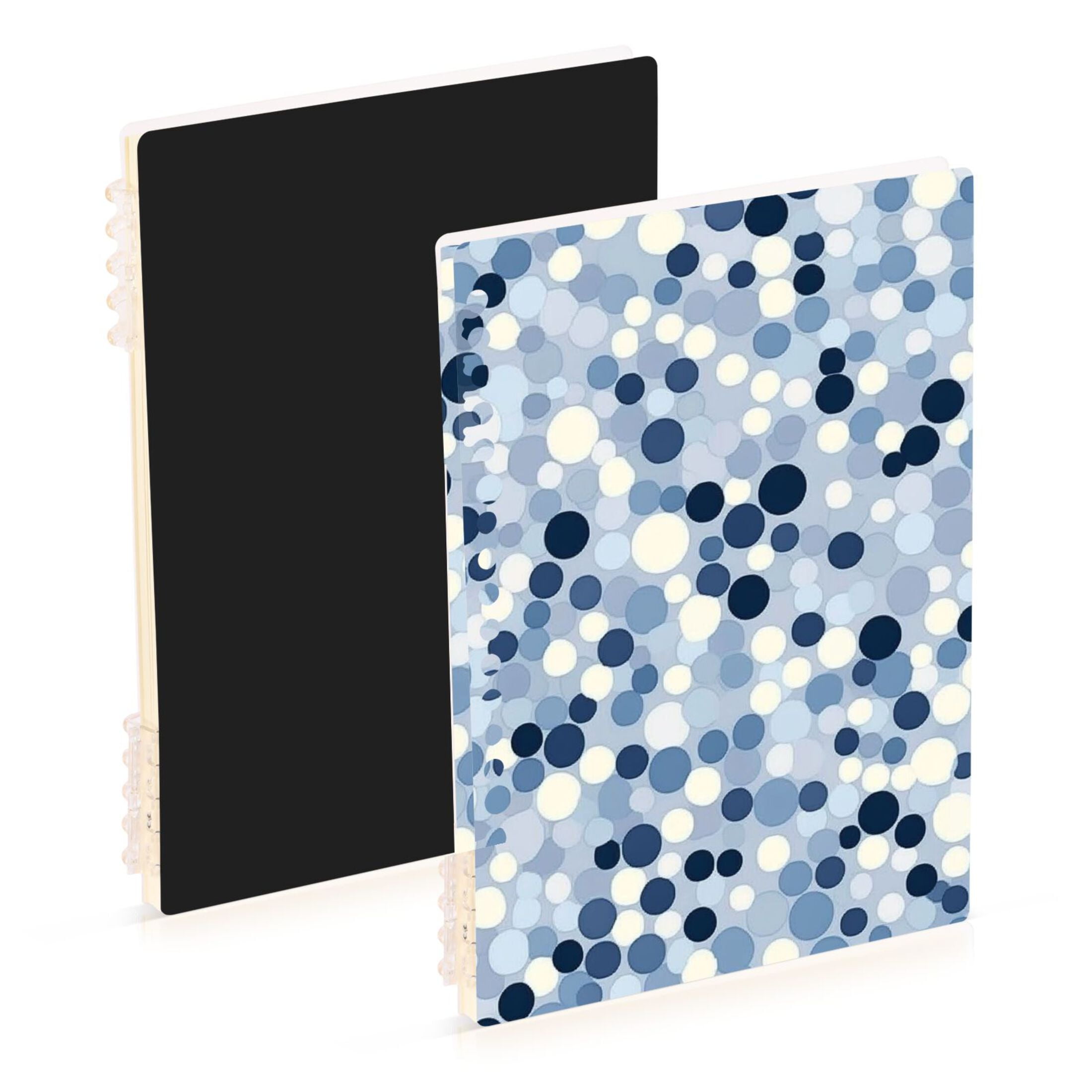 Blue and Gray Dots Lined Spiral Journal Notebook 60 Pages A5 College ...