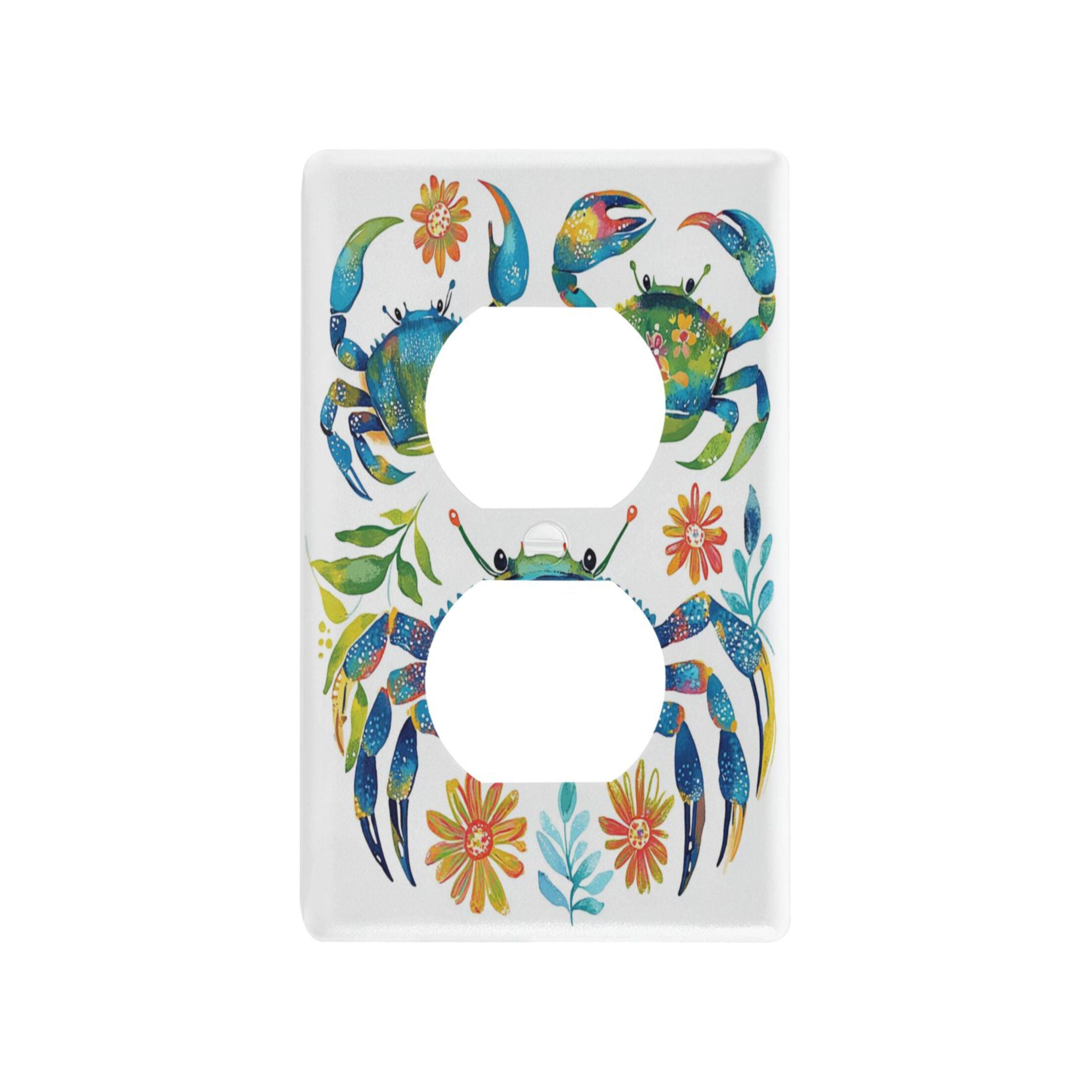 Blue and Green Crabs Light Switch Cover Switch Plate Outlet Cover Plug ...