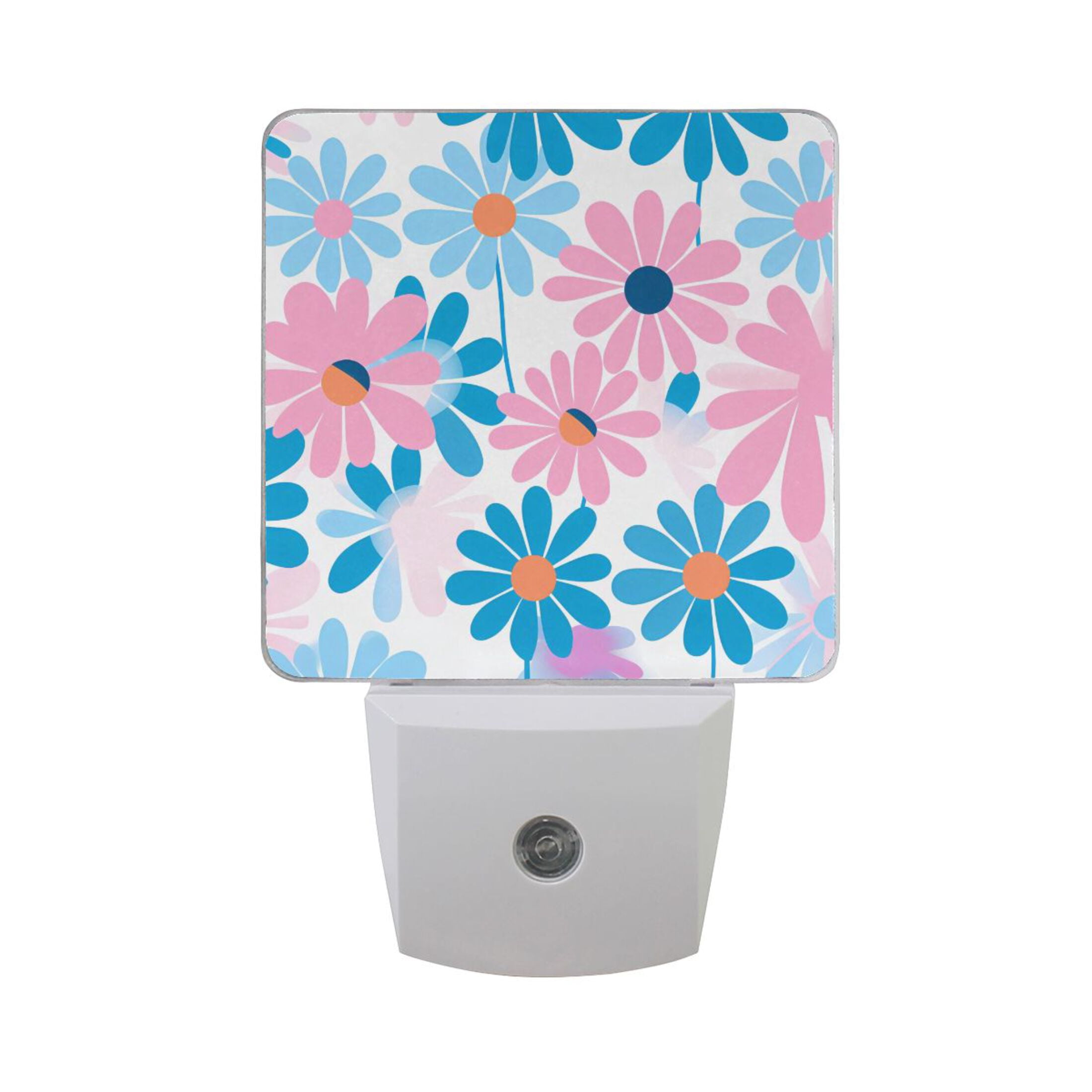 Blue and Pink Sunflowers Night Light LED Dusk to Dawn Auto Sensor Night ...