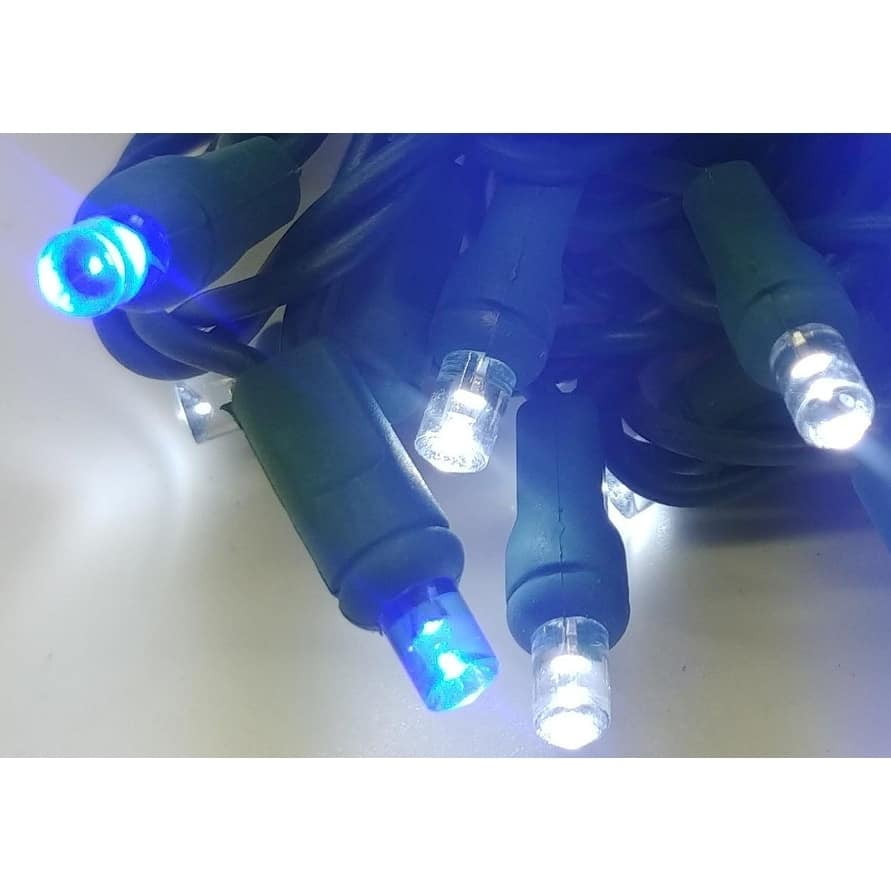 Blue and Pure White LED Light String Set of 70 Lights 5MM - Walmart.com