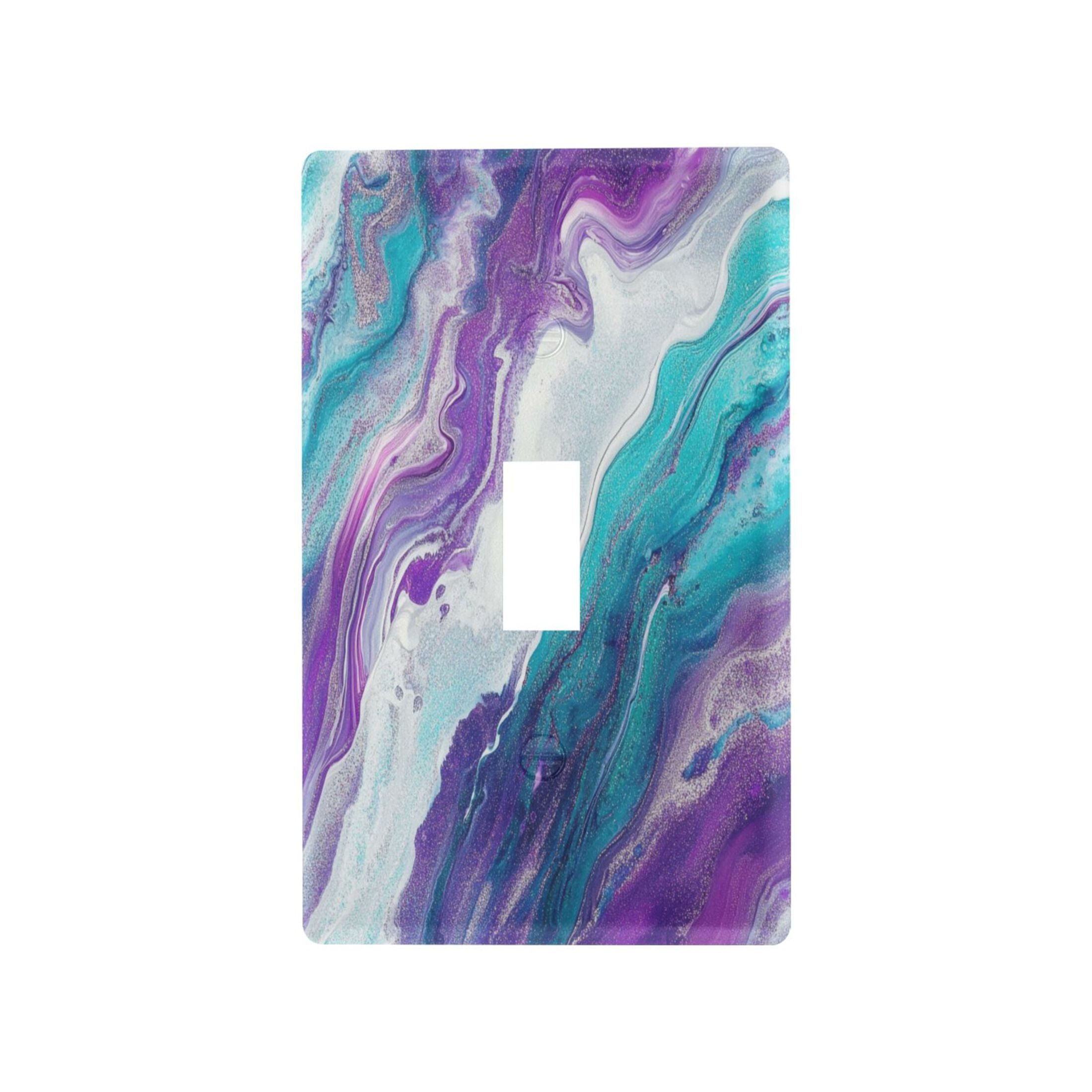 Blue and Purple Abstract Fluid Light Switch Cover Switch Plate Outlet ...