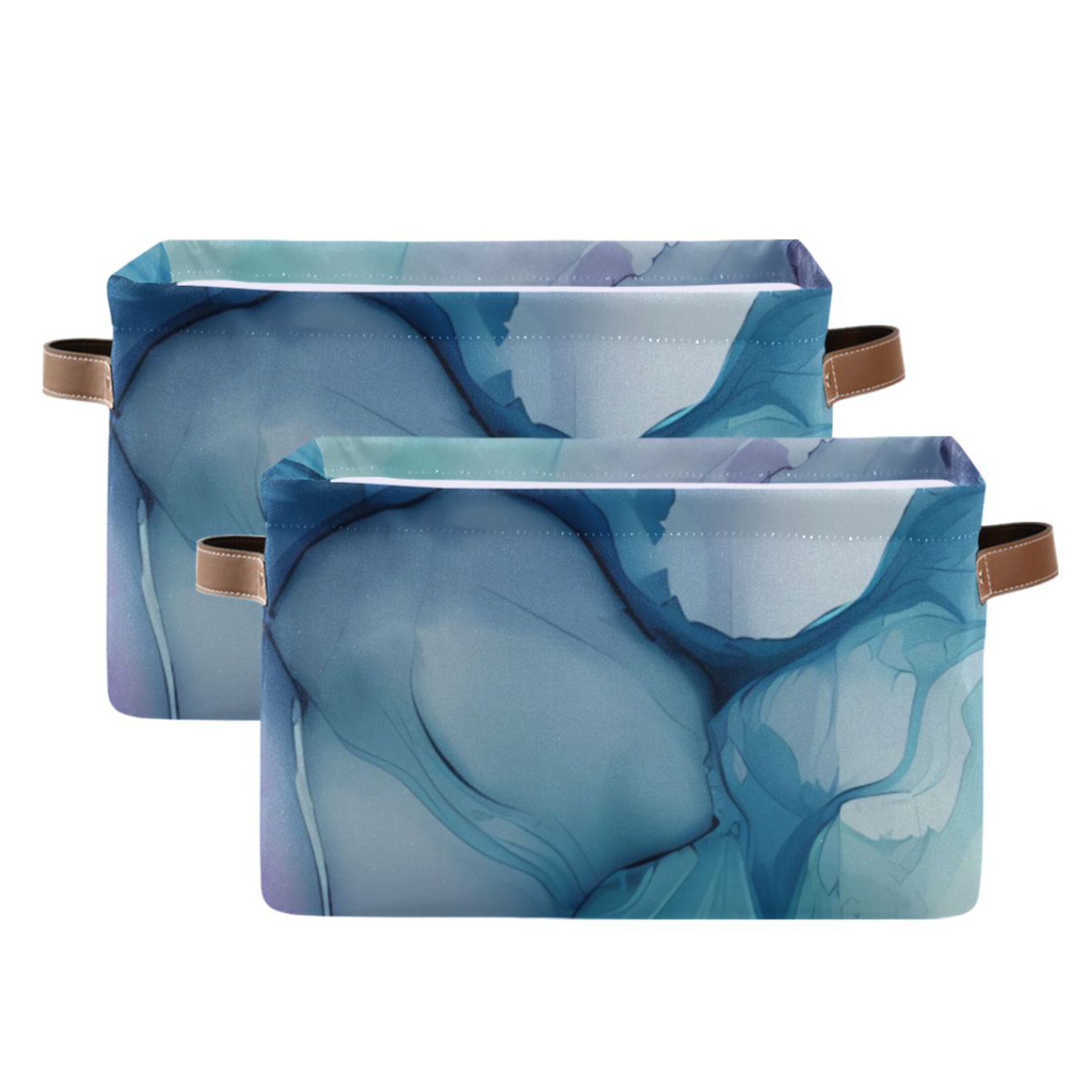 Blue and Purple Marble Storage Basket Large Foldable Storage Bin ...