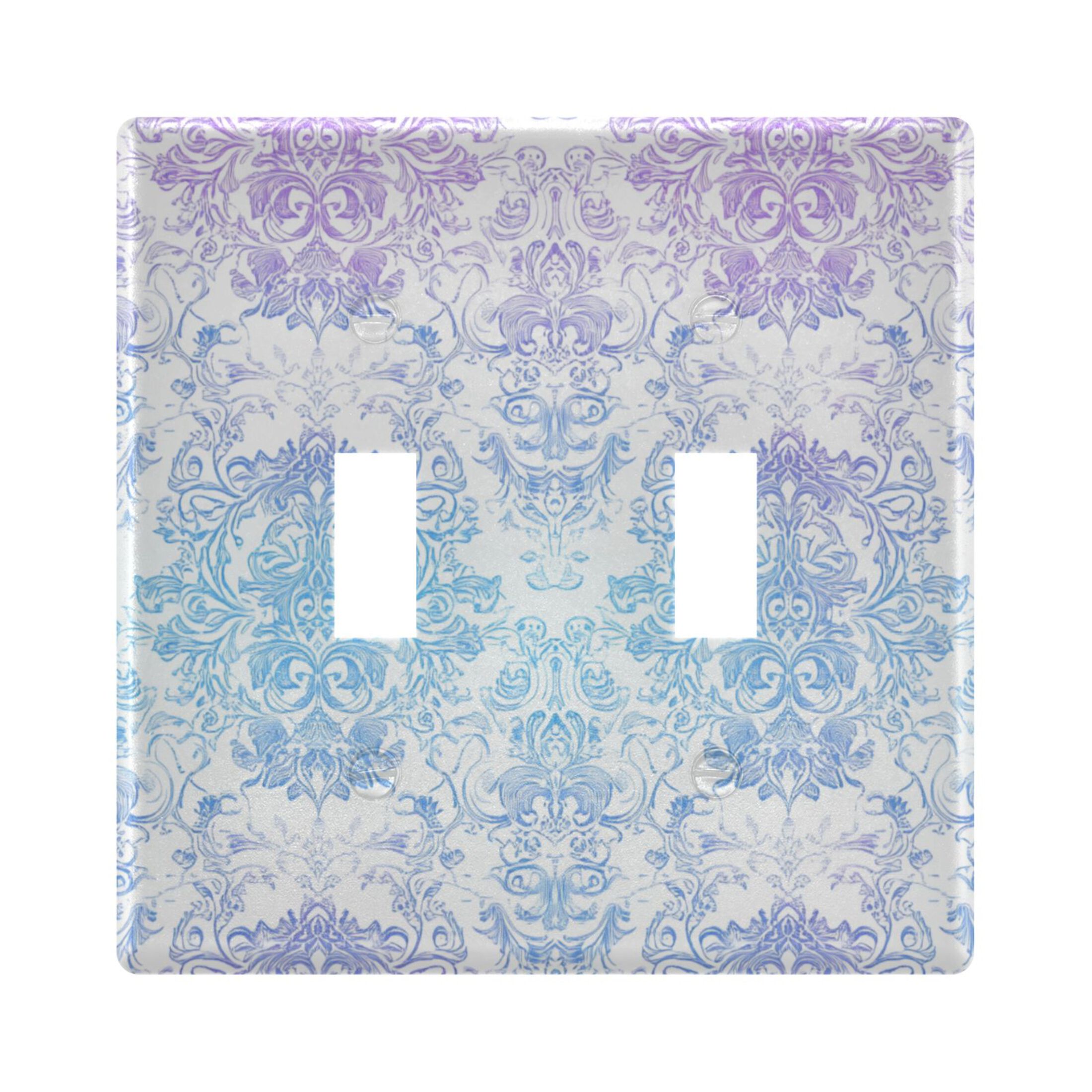 Blue and Purple Texture Decorative Light Switch Plates Switch Cover ...
