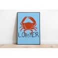 Blue and Red Lobster Coastal Wall Art Nautical Cottagecore Decor ...