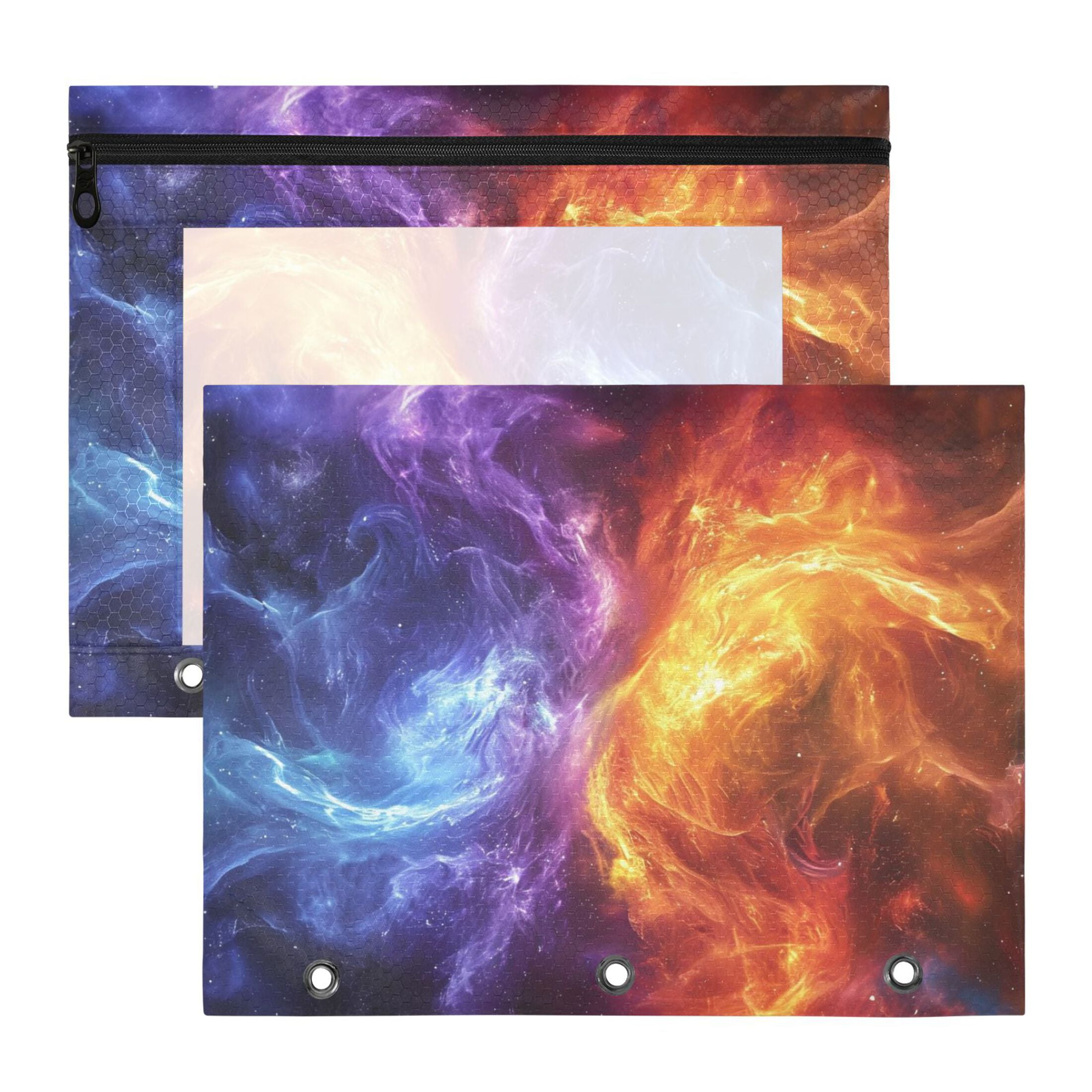 Blue and Red Mysterious Power Contest 3-Ring Binder Pouches A4 Size ...