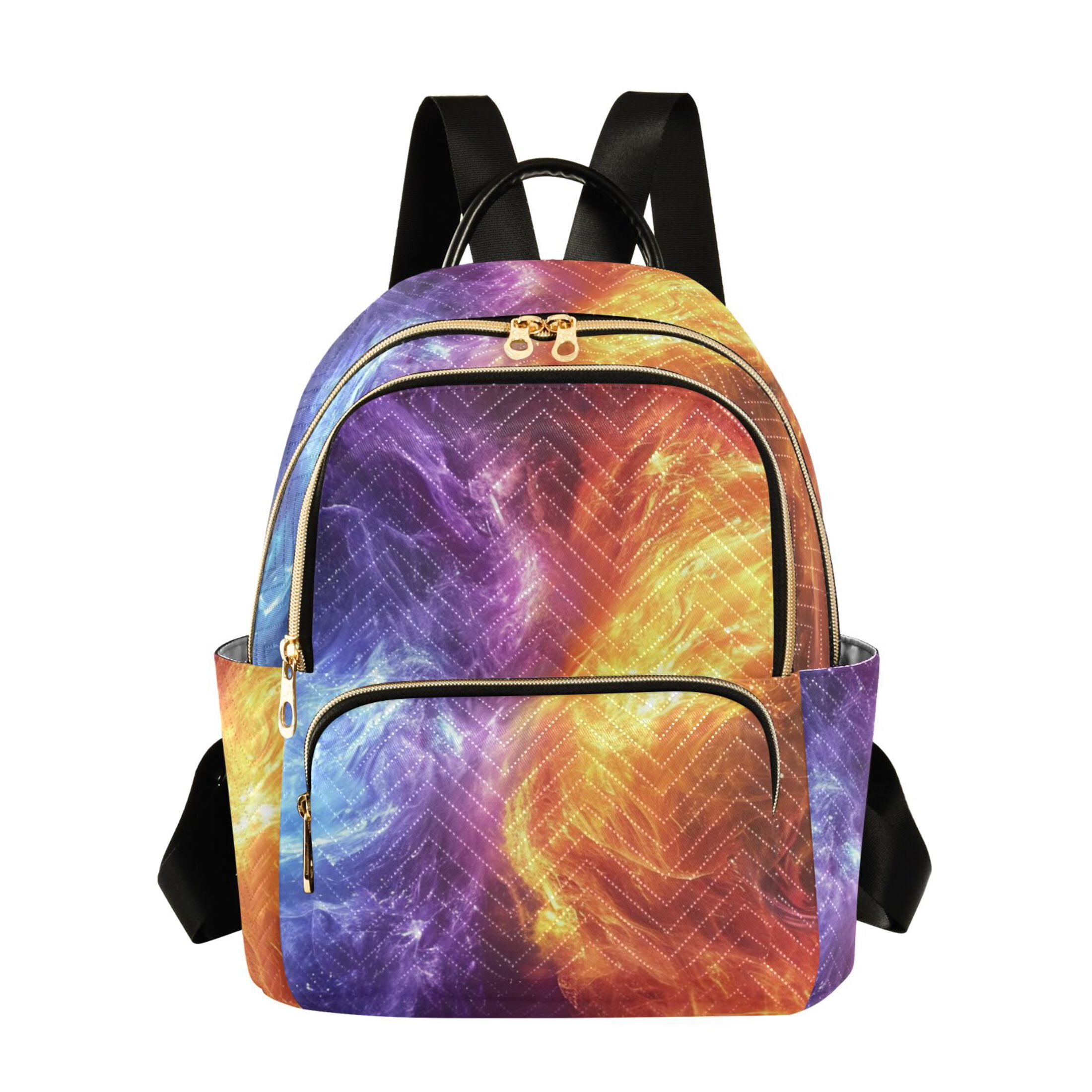 Blue and Red Mysterious Power Contest Quilted Backpack Fashion Daypack ...