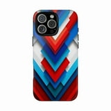 Blue and Red Zigzag Line Vector Abstract Geometric Symmetry Artwork ...
