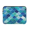 Blue and Teal Mermaid Scale Quilted Laptop Protective Cases Computer ...