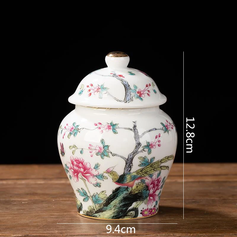 Blue and White Ceramic Tea Canister with Airtight Lid, Traditional ...