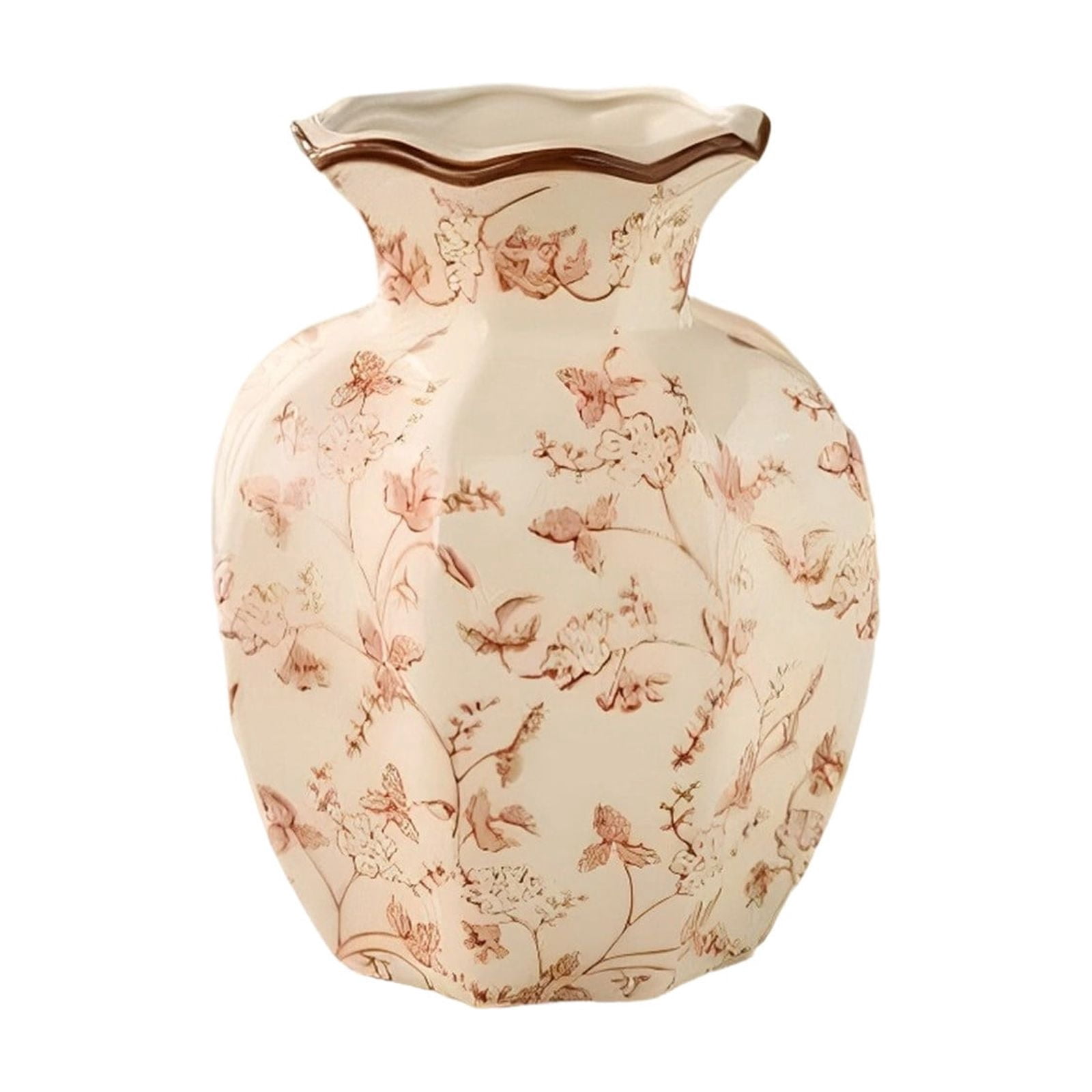 Blue and White Ceramic Vase Red Branches Art Vase Living Room Ornament ...