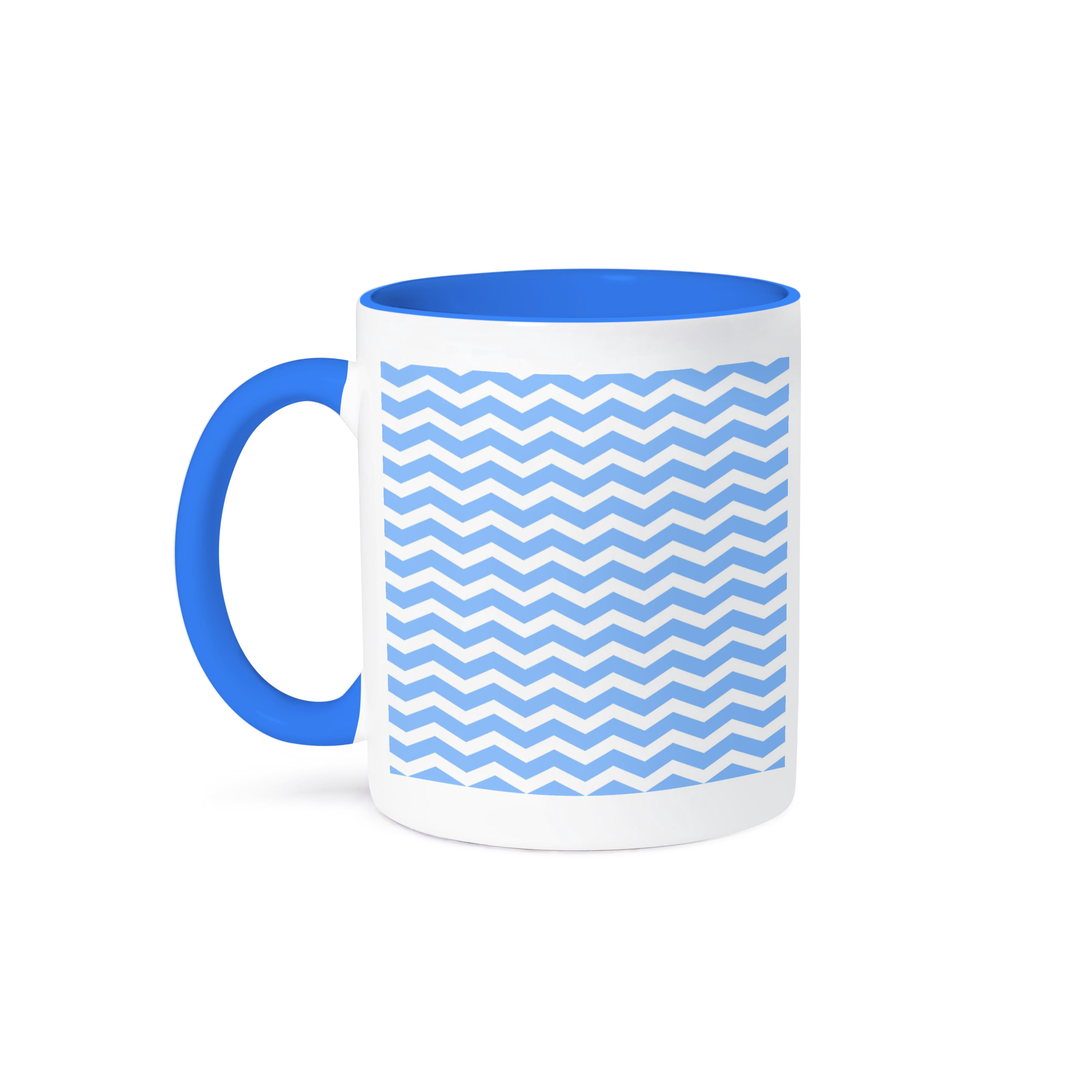 3dRose, Blue and White Chevron Zig Zag Pattern Contemporary and Chic ...