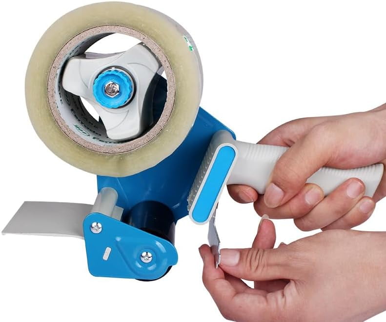 Blue and White Heavy Duty Tape Dispenser 2" | Handheld Packaging Tape ...