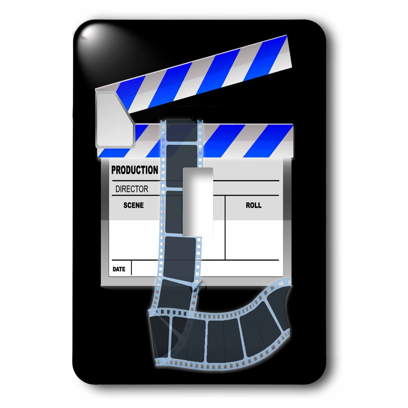 Blue and White Movie Clapboard single toggle switch lsp-101294-1 ...