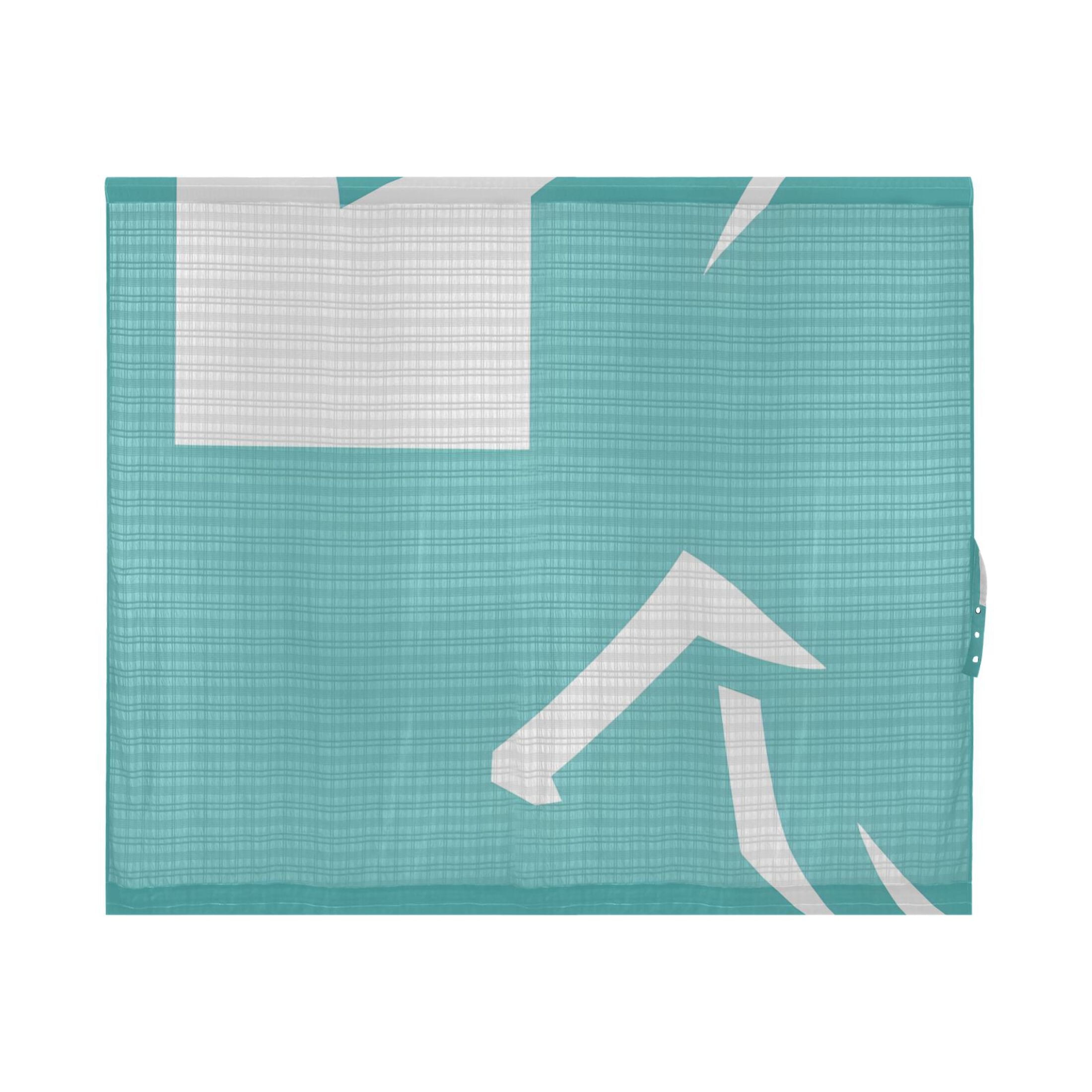 Blue and White Pattern Door Curtain Blackout Thermal Insulated Door ...