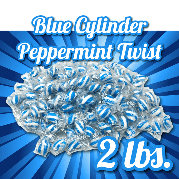 Blue and White Peppermint Twisted Mints 2 Pound Bag (Net Wt. 32oz) Blue ...