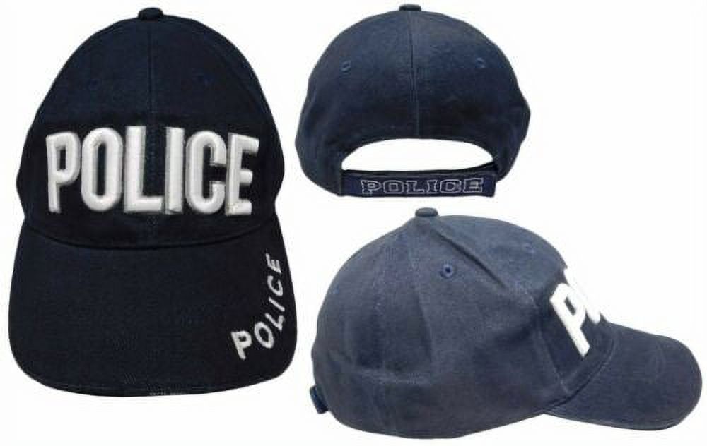 Blue and White Police Law Enforcement 3D Baseball Hat Cap - Walmart.com