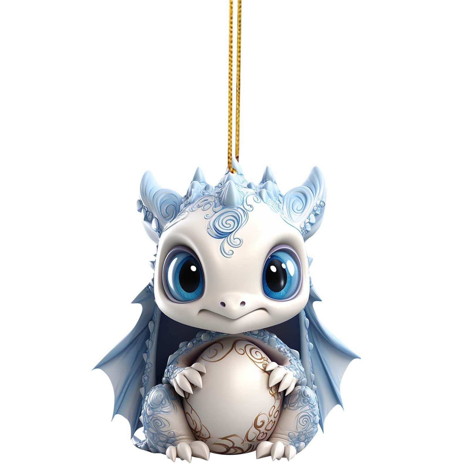 Blue and White Porcelain Christmas Tree Hanging Decorations 1Pc Dragon ...