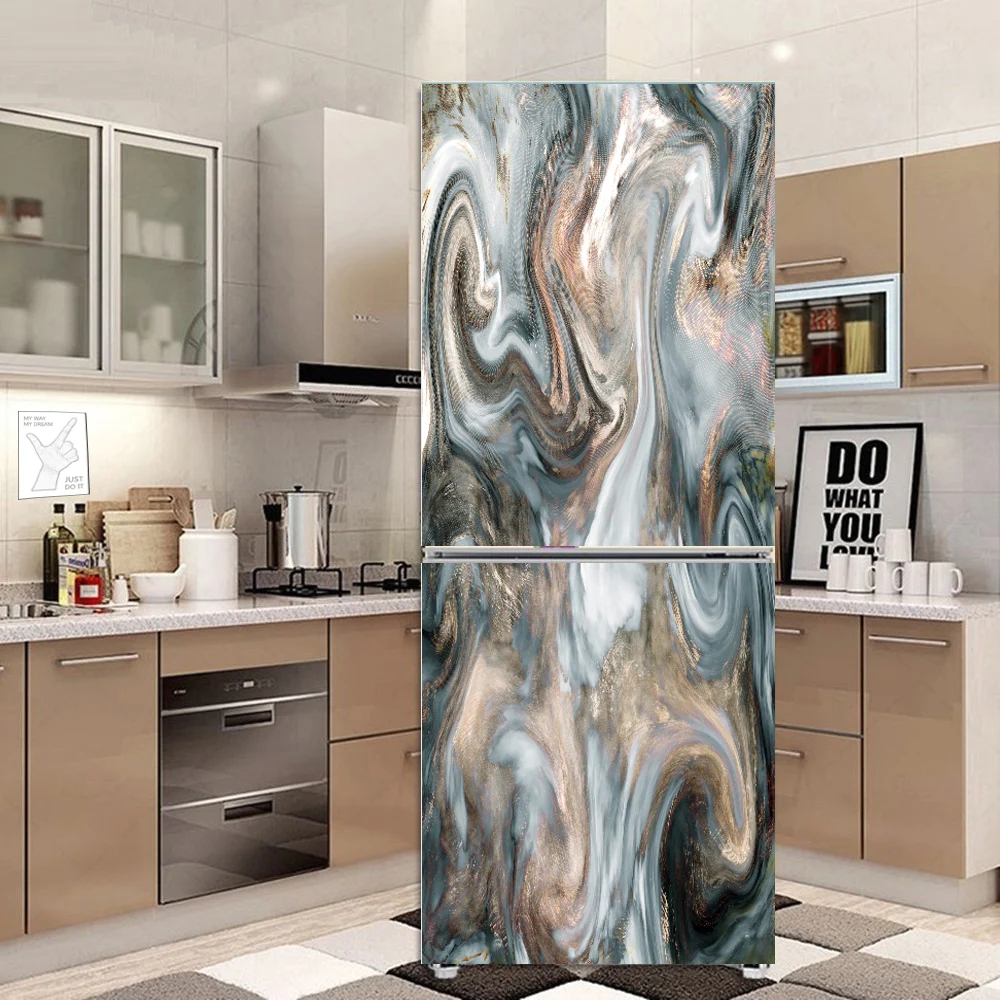 Blue and White Porcelain Flower Fridge Sticker Chinaware Refrigerator ...