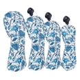 Blue and White Porcelain Pattern PU Golf Club Head Covers 460cc Driver ...