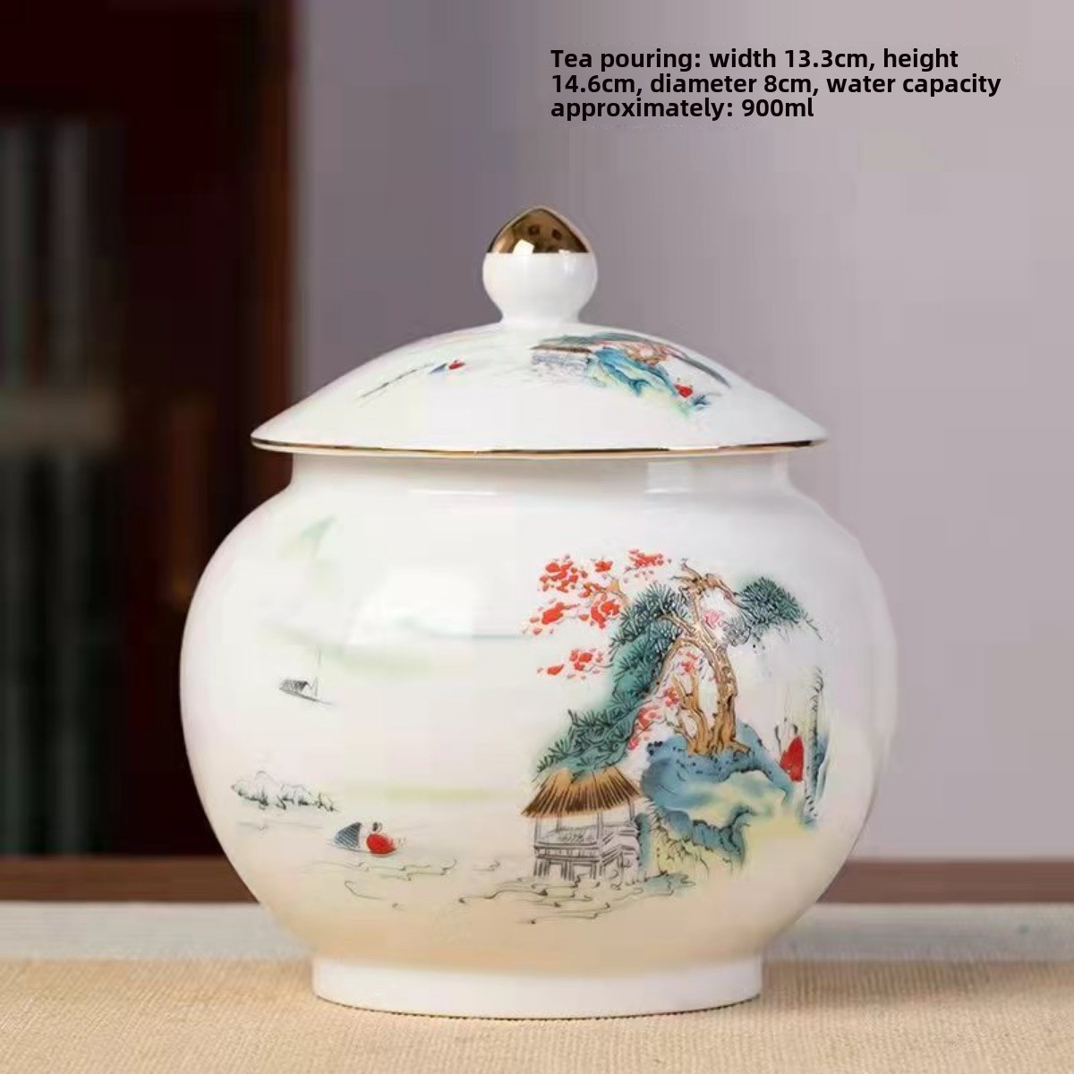 Blue and White Porcelain Sealed Tank, Black Tea, Green Tea, Pu'er Tea ...