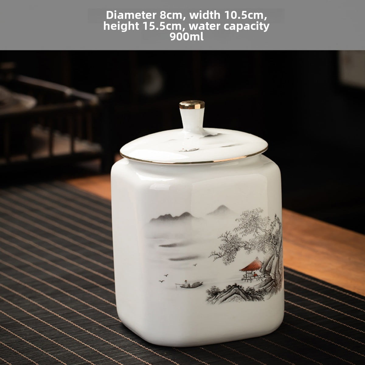 Blue and White Porcelain Sealed Tank, Black Tea, Green Tea, Pu'er Tea ...