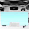Blue and White Striped Mouse Pad 35.4 x 15.8 Inches Rubber Desk Mat for ...