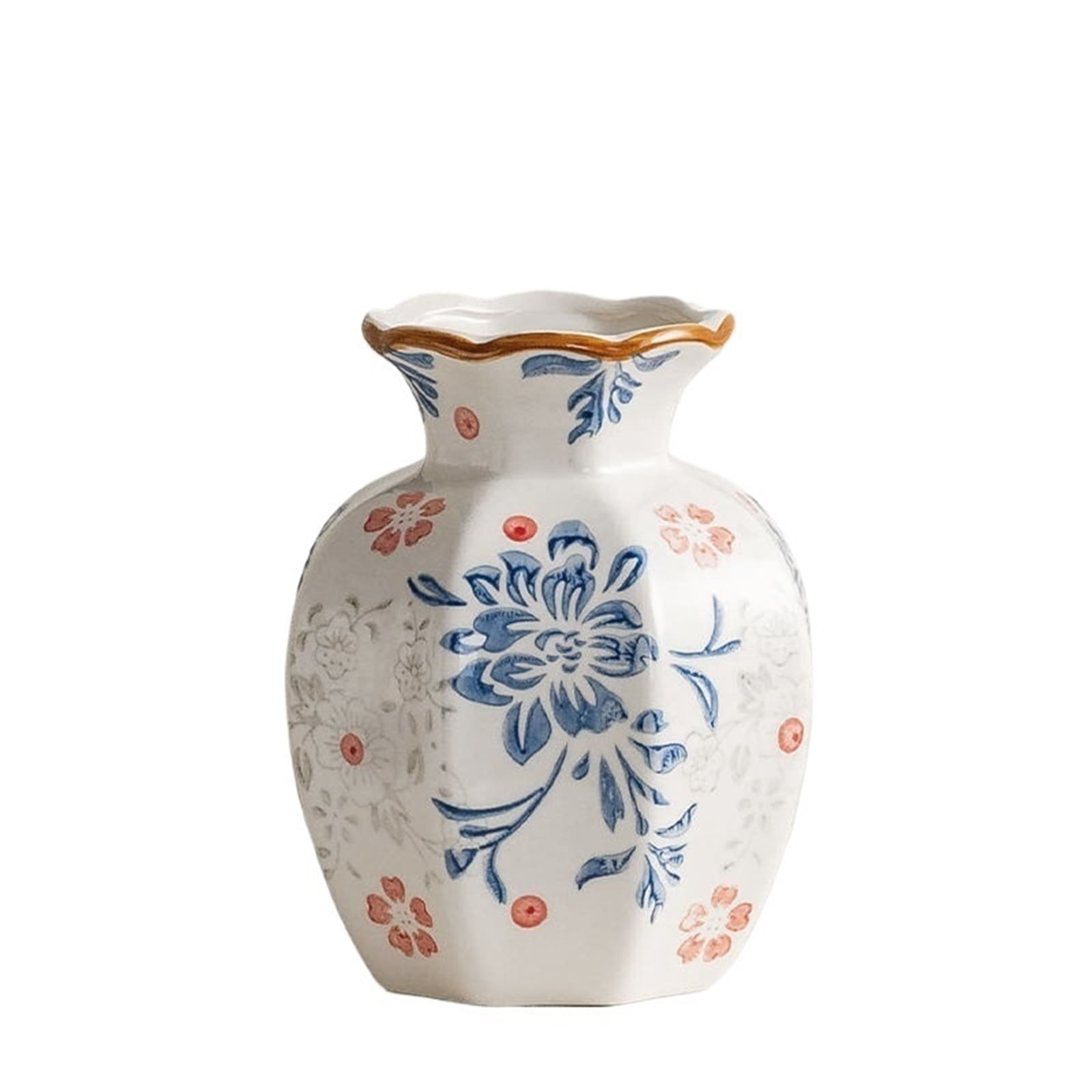 Blue and White Vase, Vintage Ceramic Flower Vessel, Ceramic Vases for ...