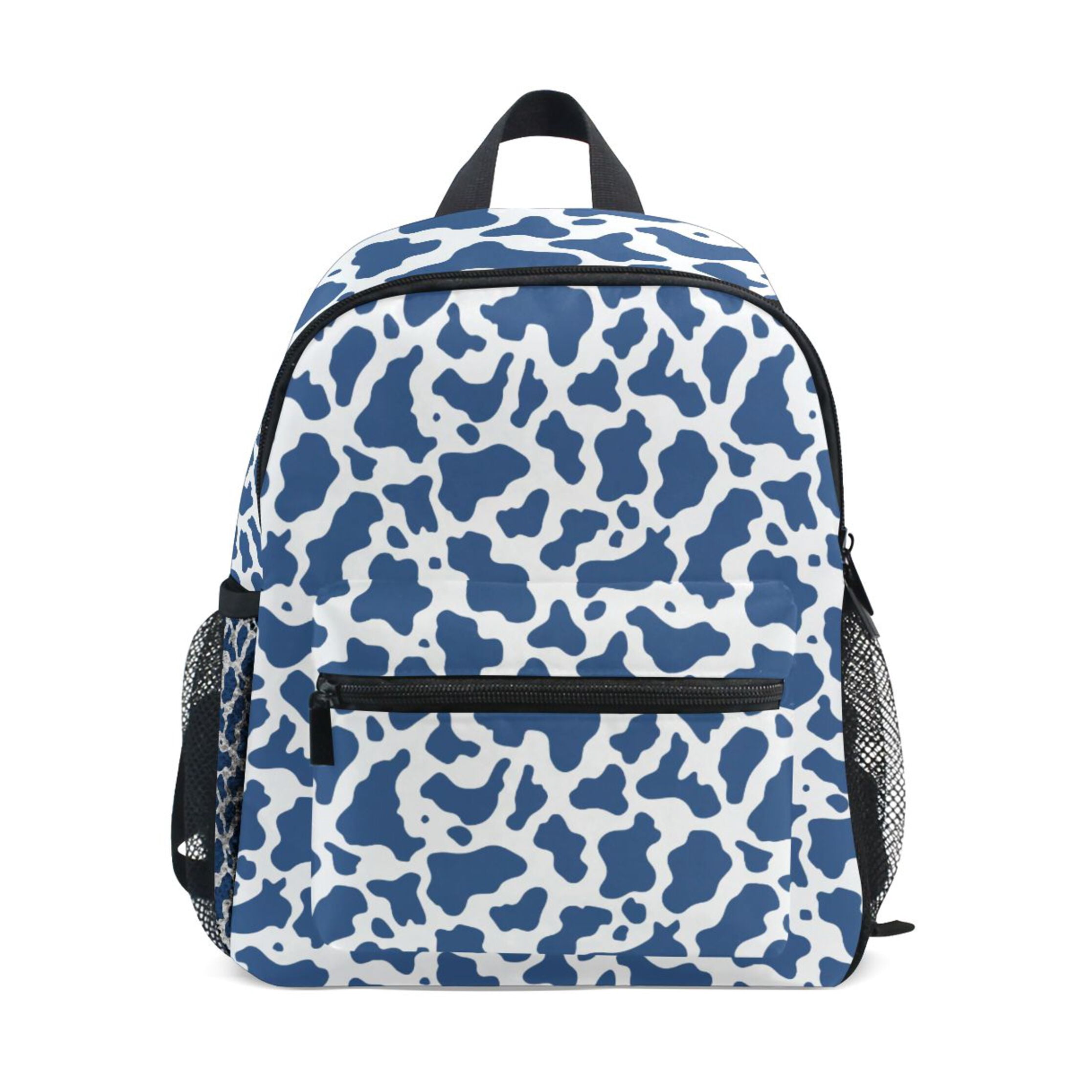 Blue and White Vector Pattern Mini Backpack Cute Small Backpack with ...
