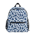 Blue and White Vector Pattern Mini Backpack Cute Small Backpack with ...
