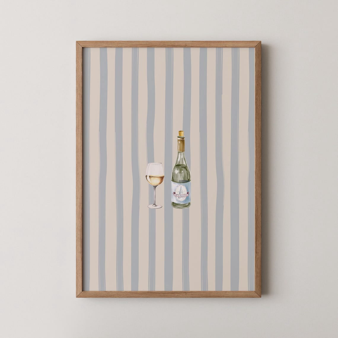 Blue and White Wine French Kitchen Bar Wall Decor - Walmart.com