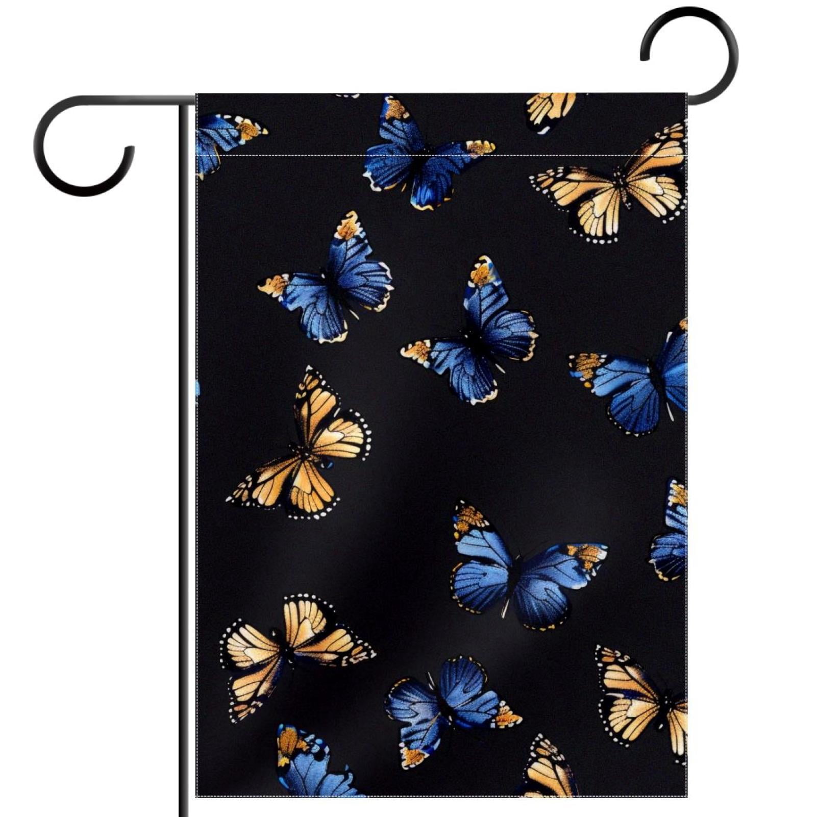Blue and Yellow Butterflies Decorative Garden Flag for All Seasons, 12 ...