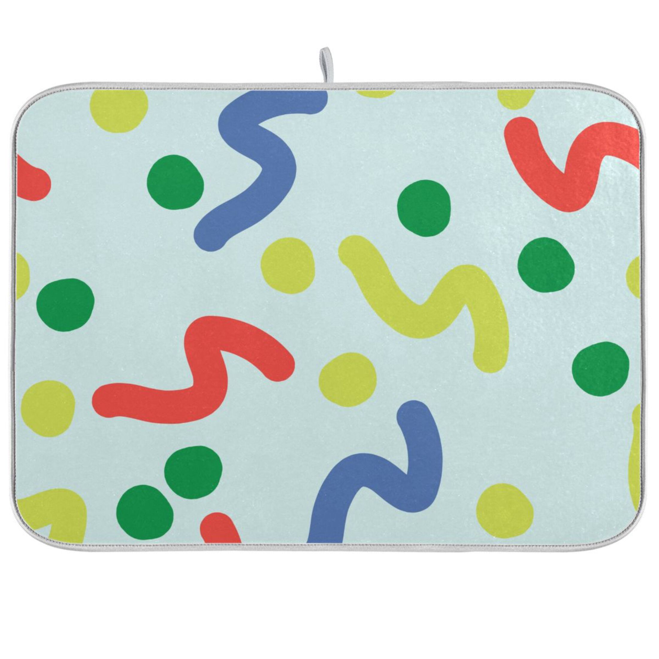 Blue and Yellow Green Dish Drying Mat Microfiber Kitchen Pad Large ...