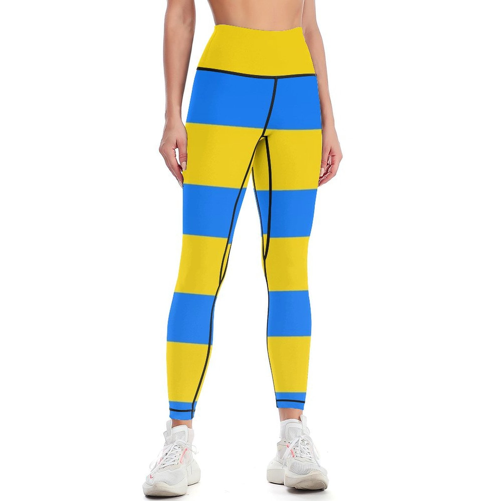 Blue and yellow Leggings sportswear woman gym 2024 gym clothing Womens ...