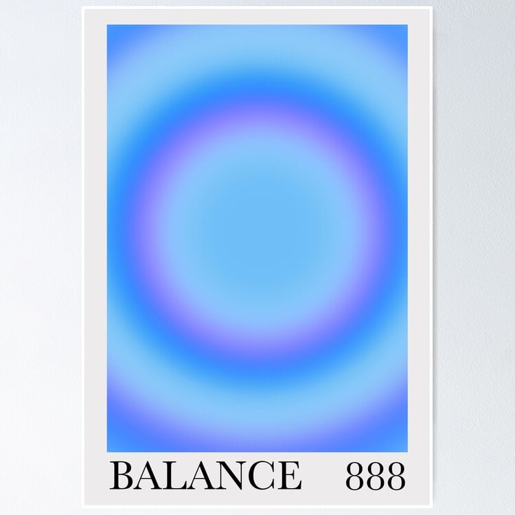 Blue balance 888 UNFRAMED Poster, 18x24 - Walmart.com