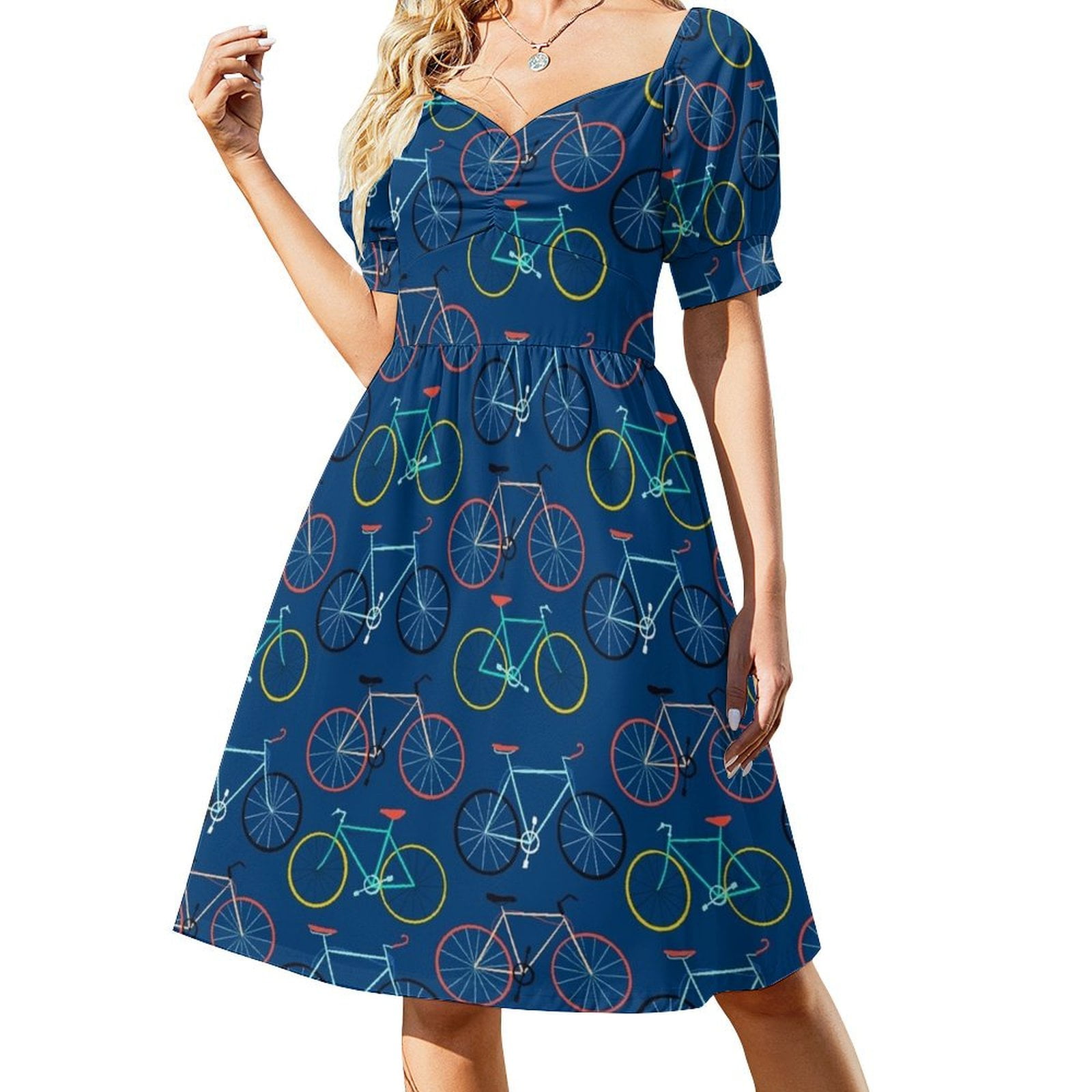Blue bikes Dress chic and elegant evening dress elegant chic women ...