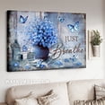 Blue butterfly Blue flower vase Vintage painting Just breathe Jesus ...