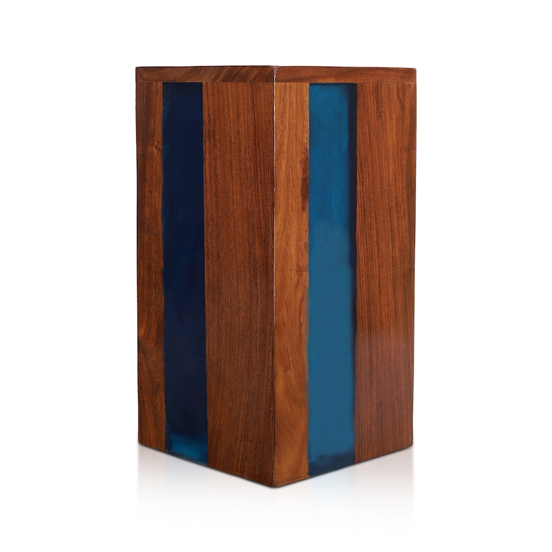 Blue clear Pure Epoxy Luxury urn for human ashes large and small ...