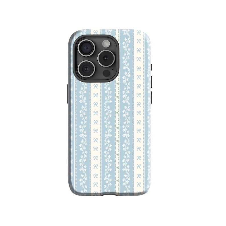 Blue coastal quilt patchwork nautical phone case, seaside retro vibe ...