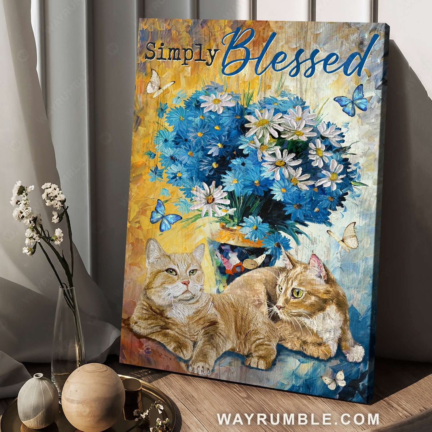 Blue daisy, Daisy flowers, Fluffy cats, Simply blessed - Jesus Portrait ...