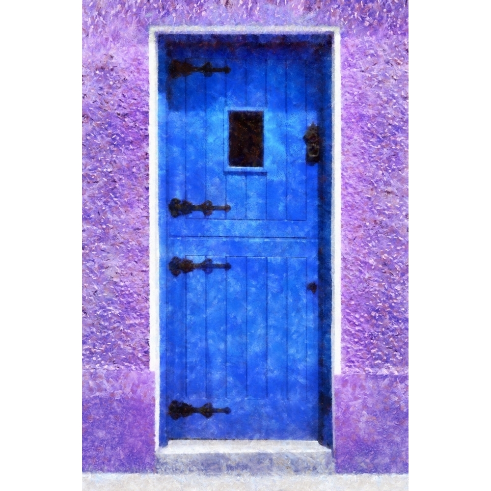 Blue door and violet walls, digital painting by 770 Productions ...