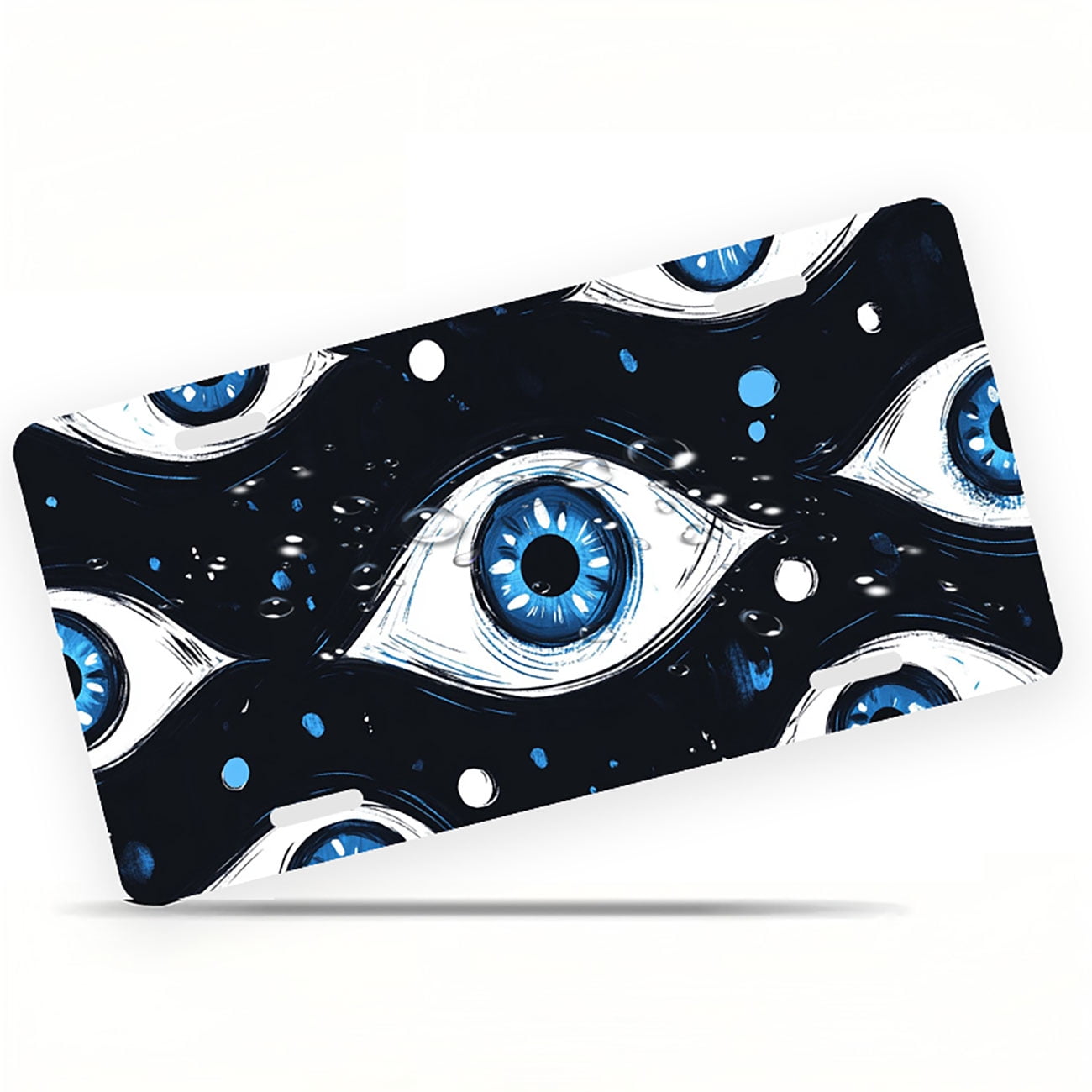Blue - eyed Pattern Funny Personalized License Plate Rust-proof ...