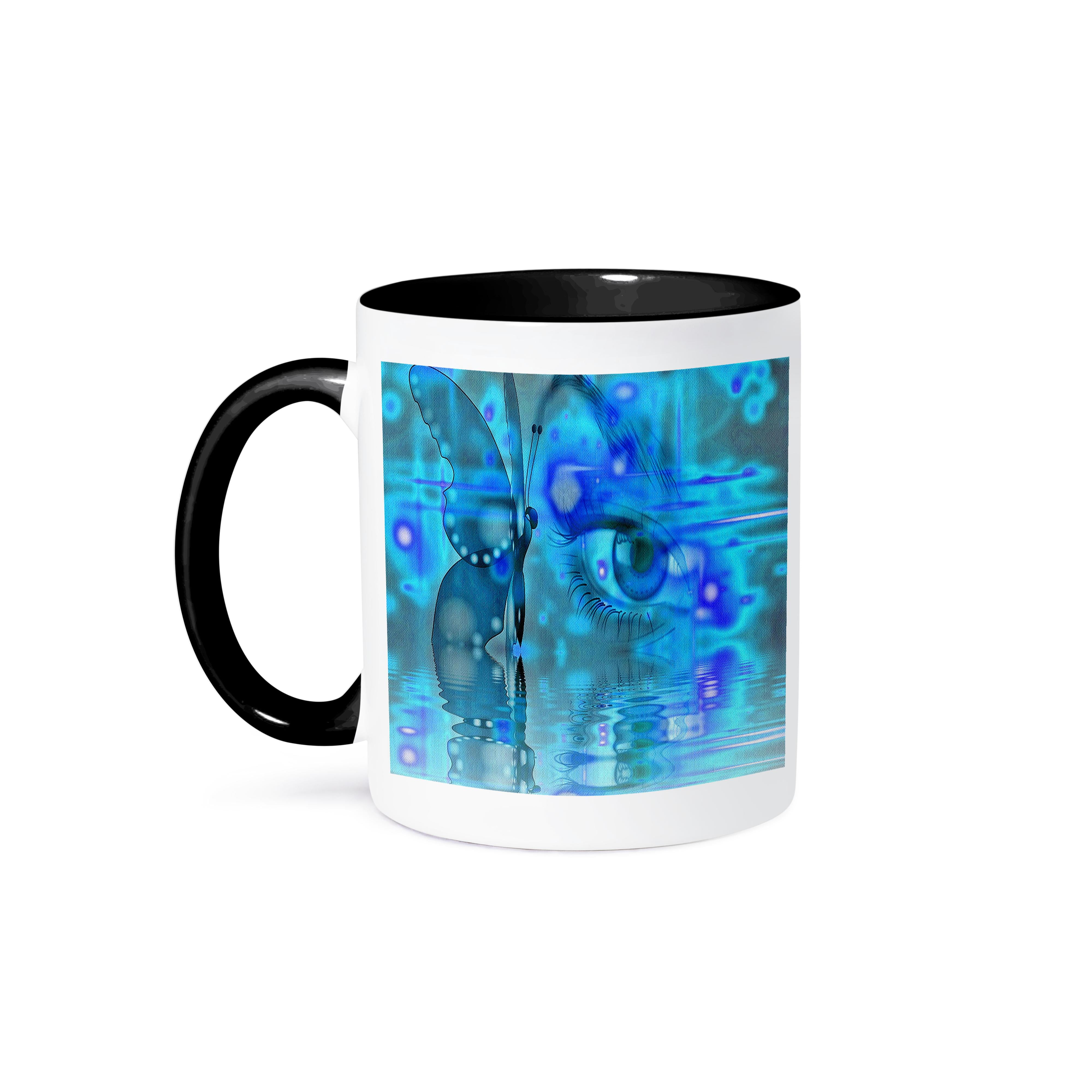 3dRose, Blue fantasy art with ripple water affect and fantasy eye, 11oz ...