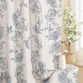 Blue farmhouse shower curtain set, cotton hummingbird cottage spring ...