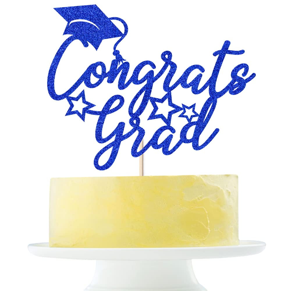 Blue flash CongratsITSC Grad Cake Topper, 2025 Graduate Party ...