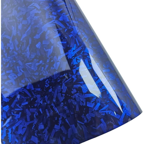 Blue forged Gloss Carbon Fiber Vinyl Wrap Roll Release Sticker Sheet ...