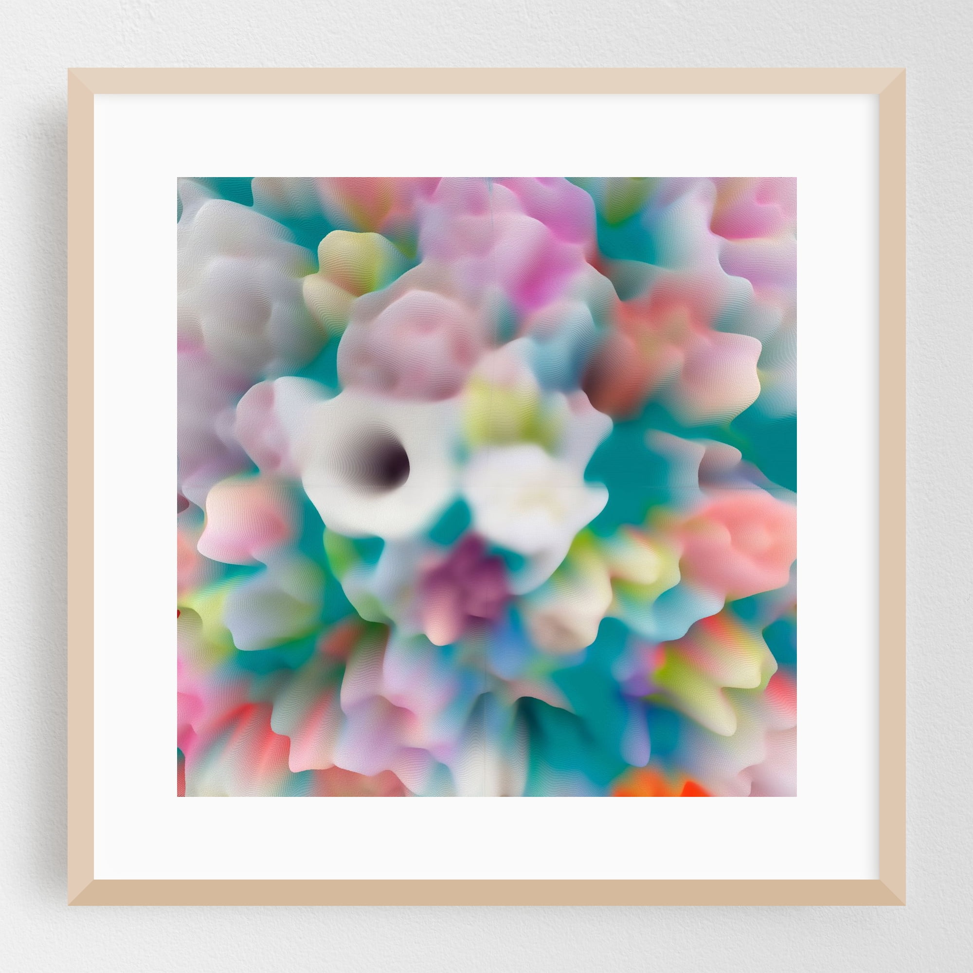 Blue garden - Digital Art Abstract Surrealism Pastel Modern Art Floral ...
