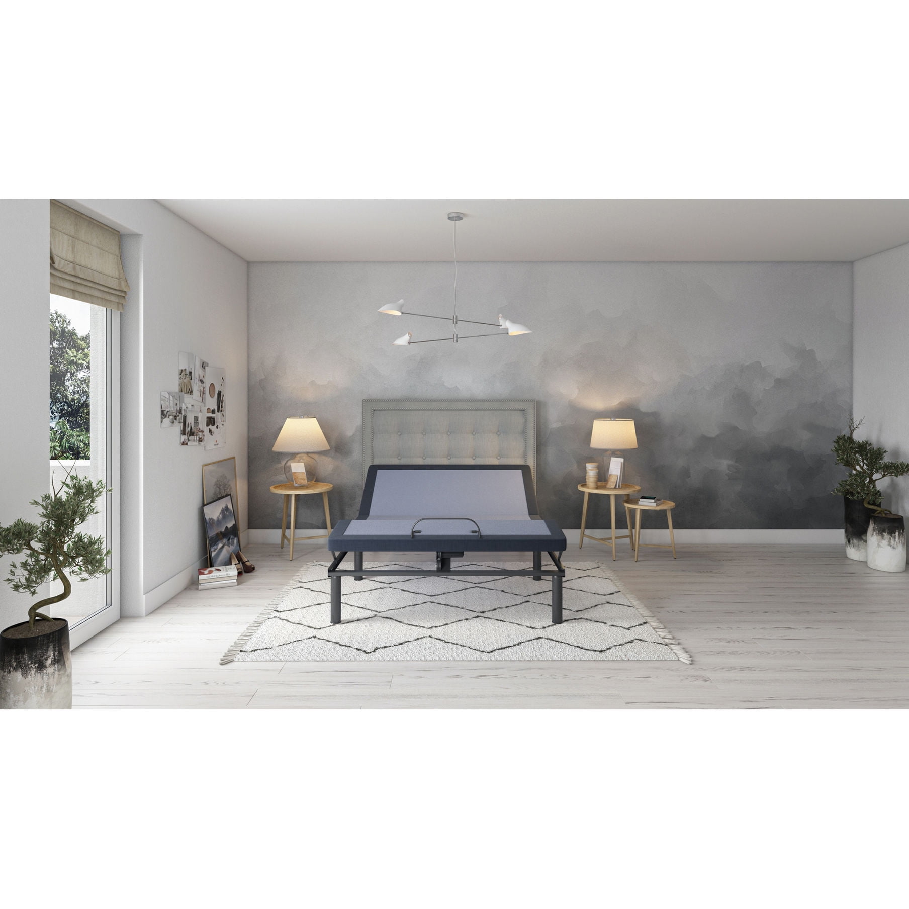 Blue - gray Steel Bed - 3 Levels Intensity Vibration - Bedroom Wellness ...