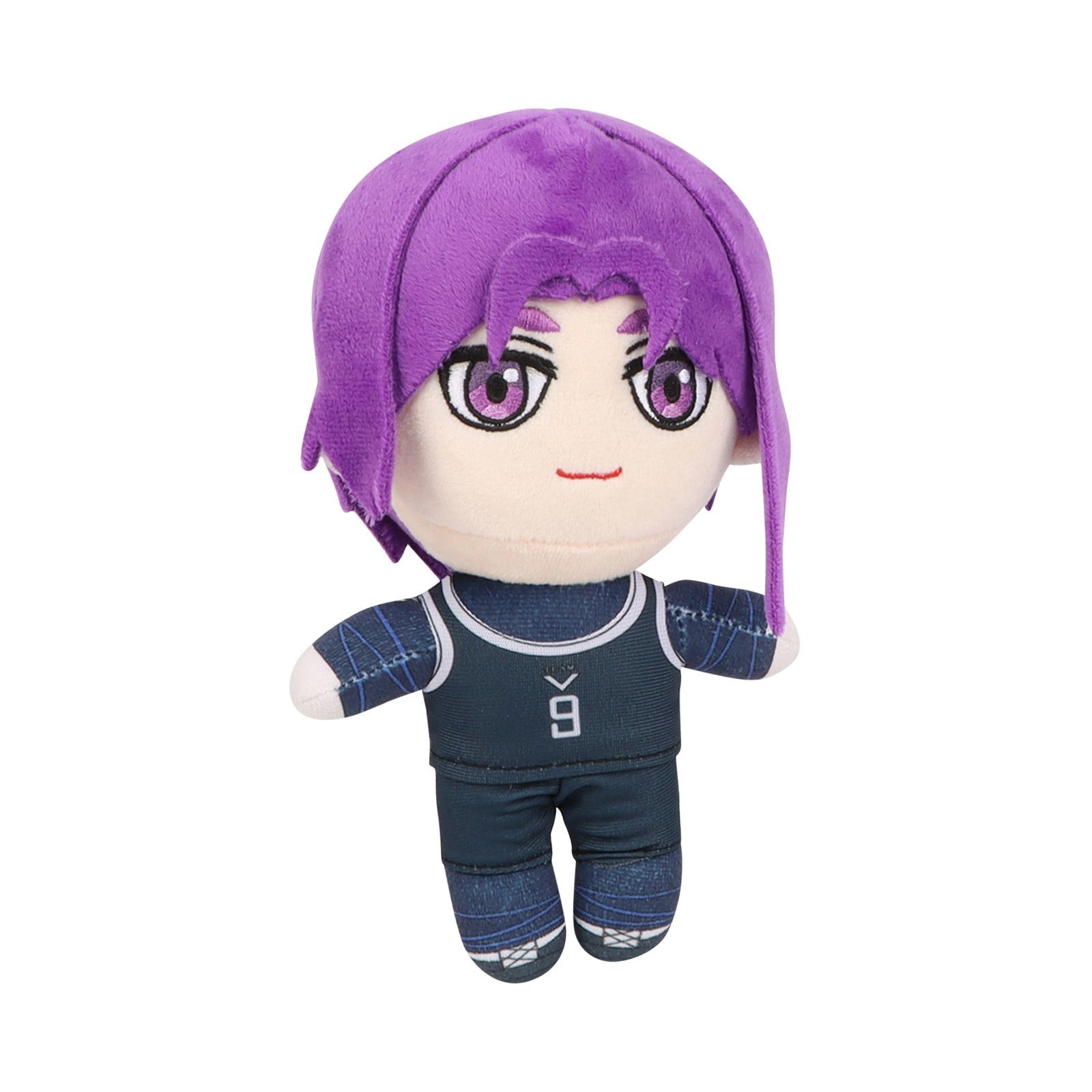 Blue lock anime merch-Adorable Plush Toy with Purple Hair Soft and ...