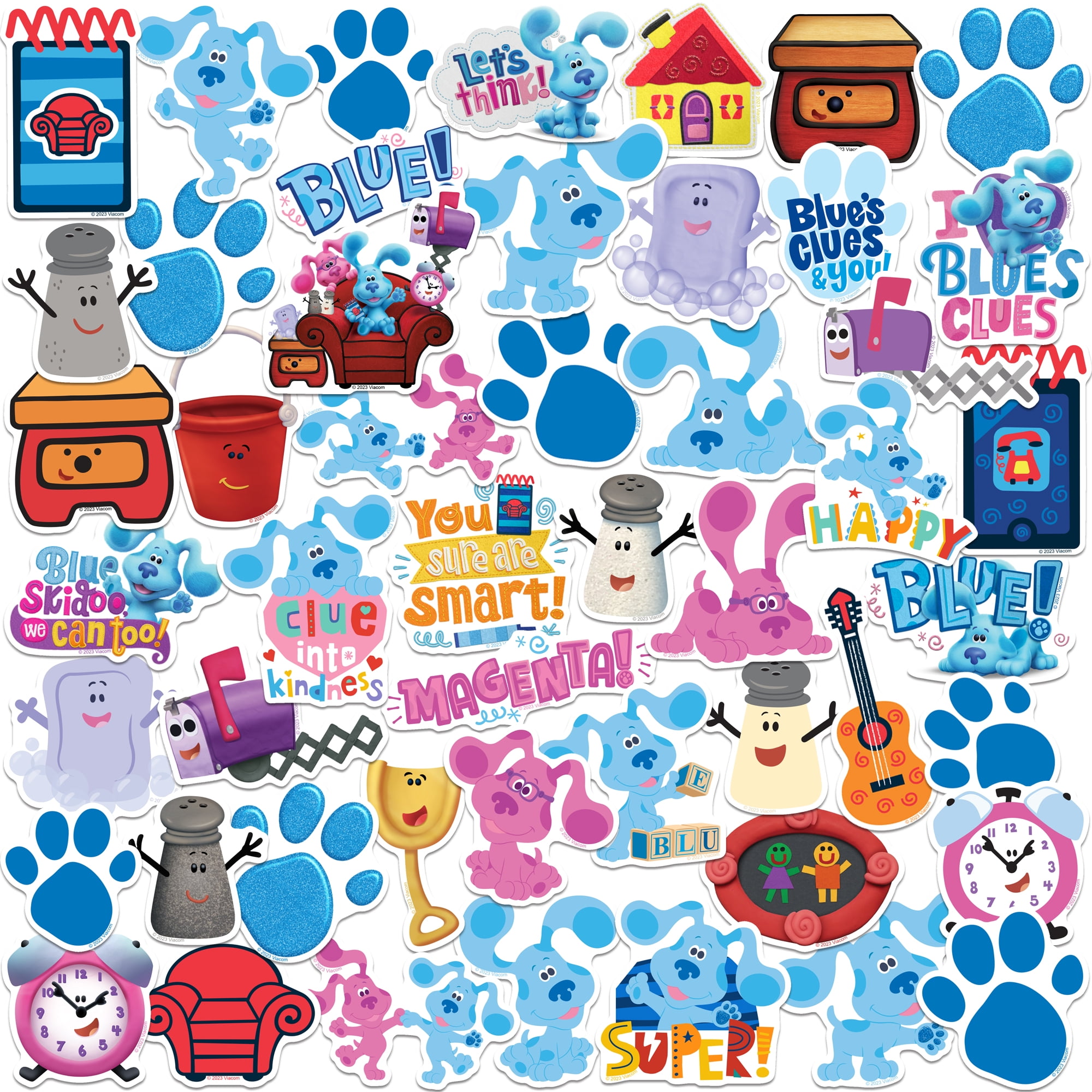 Blue's Clues 50ct Vinyl Large Deluxe Stickers Variety Pack - Laptop ...