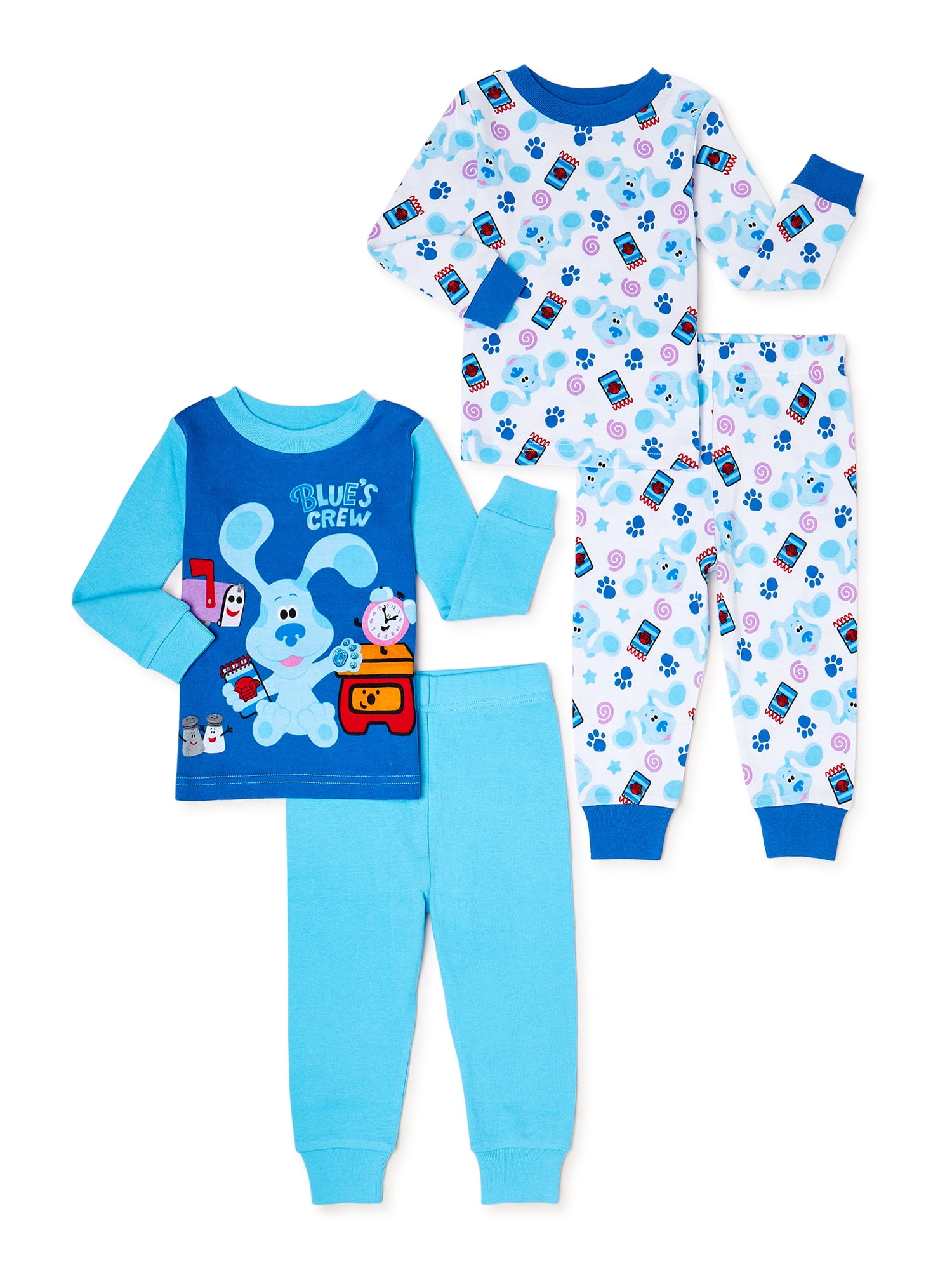 Blue's Clues Baby 4-Piece Cotton Pajama Set, Sizes 12M-24M - Walmart.com